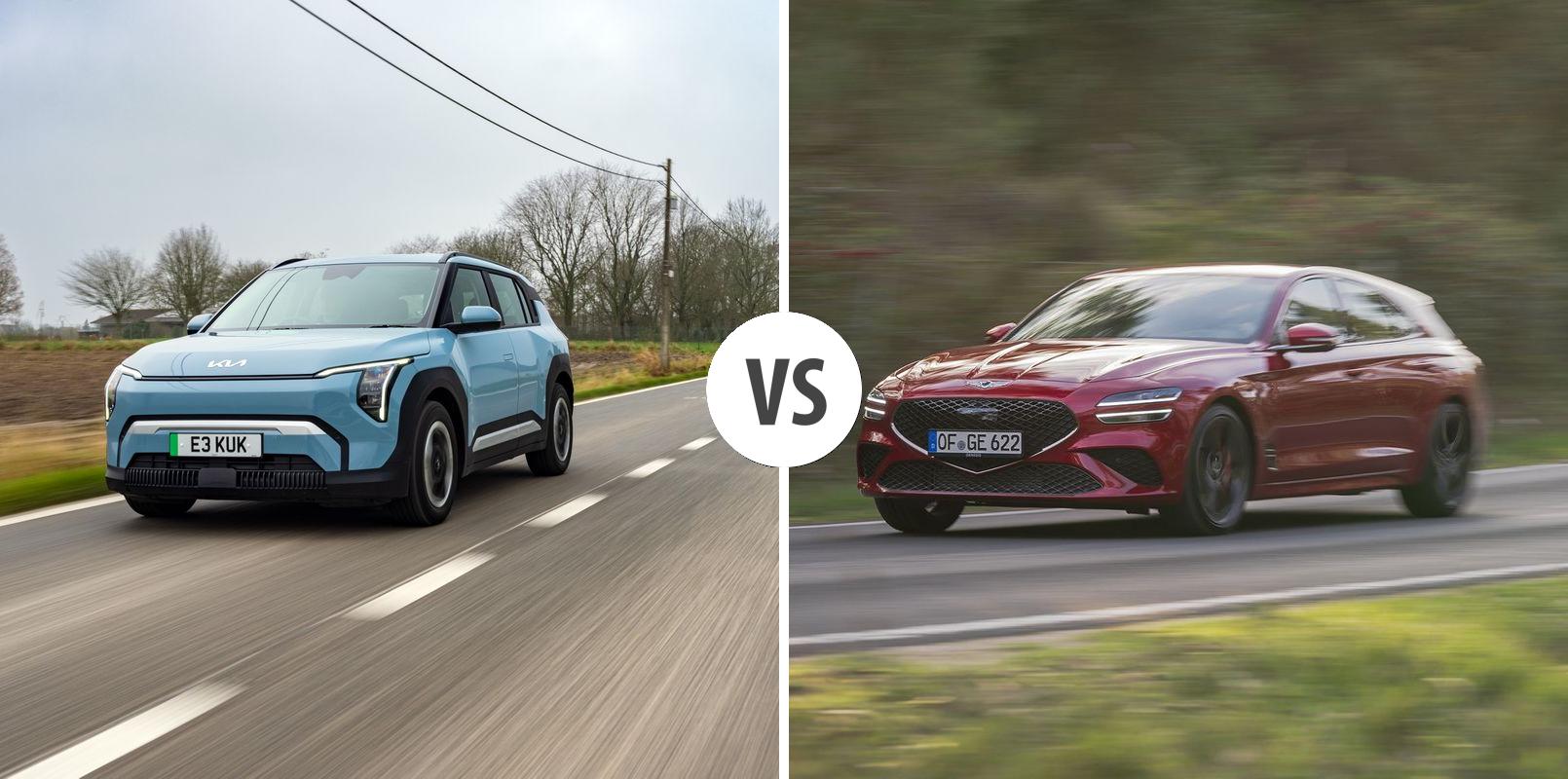 Kia EV3 vs Genesis G70 Shooting Brake Vergleich - Unterschiede, Preise ...