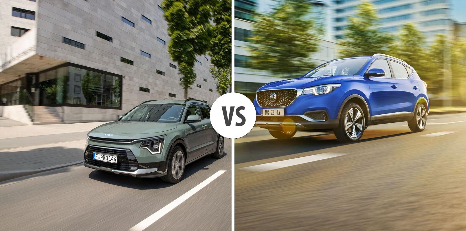 Kia Niro vs MG ZS Vergleich - Unterschiede, Preise & technische Daten