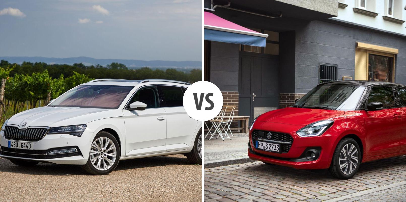Skoda Superb Combi vs Suzuki Swift Vergleich - Unterschiede, Preise ...