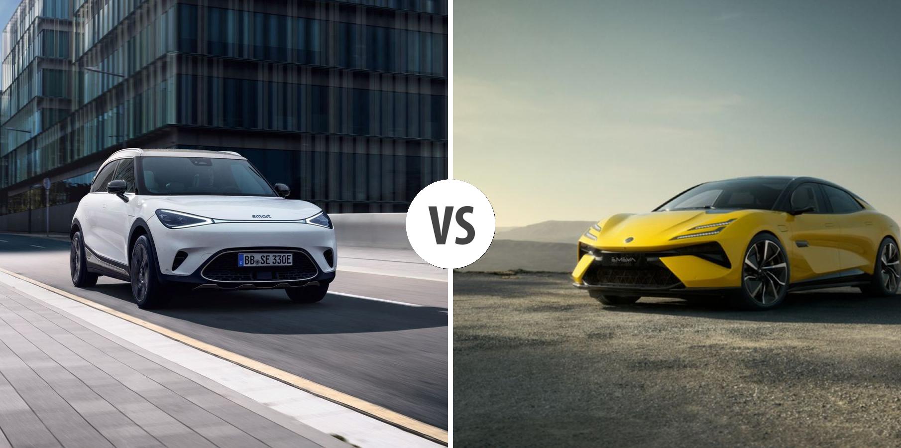 smart #1 vs Lotus Emeya Vergleich - Unterschiede, Preise & technische Daten