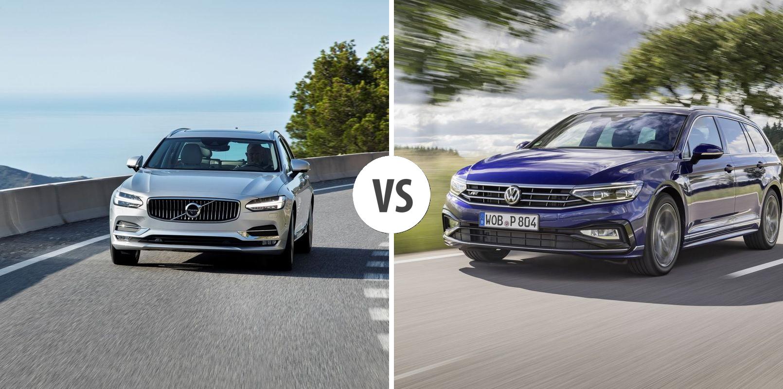 Volvo V90 vs VW Passat Vergleich - Unterschiede, Preise & technische Daten