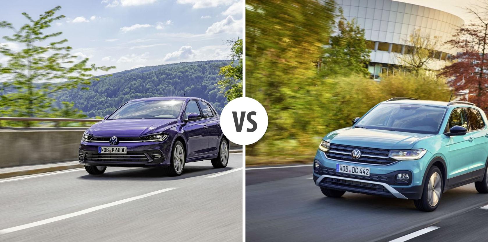 VW Polo vs VW T-Cross Vergleich - Unterschiede, Preise & technische Daten