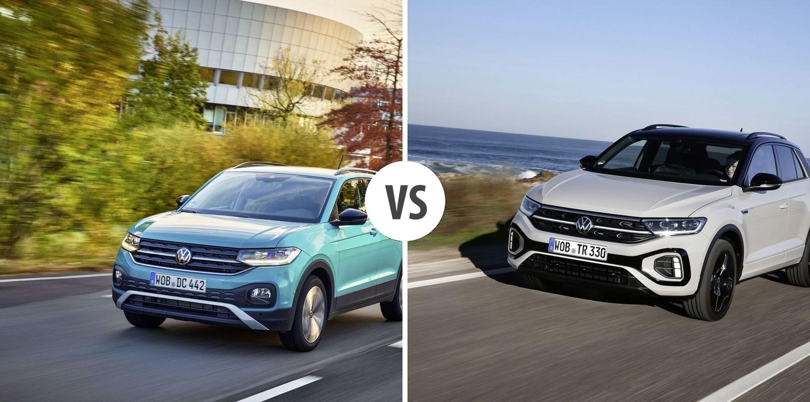 VW T-Cross vs VW T-Roc - Unterschiede & Preise im Vergleich
